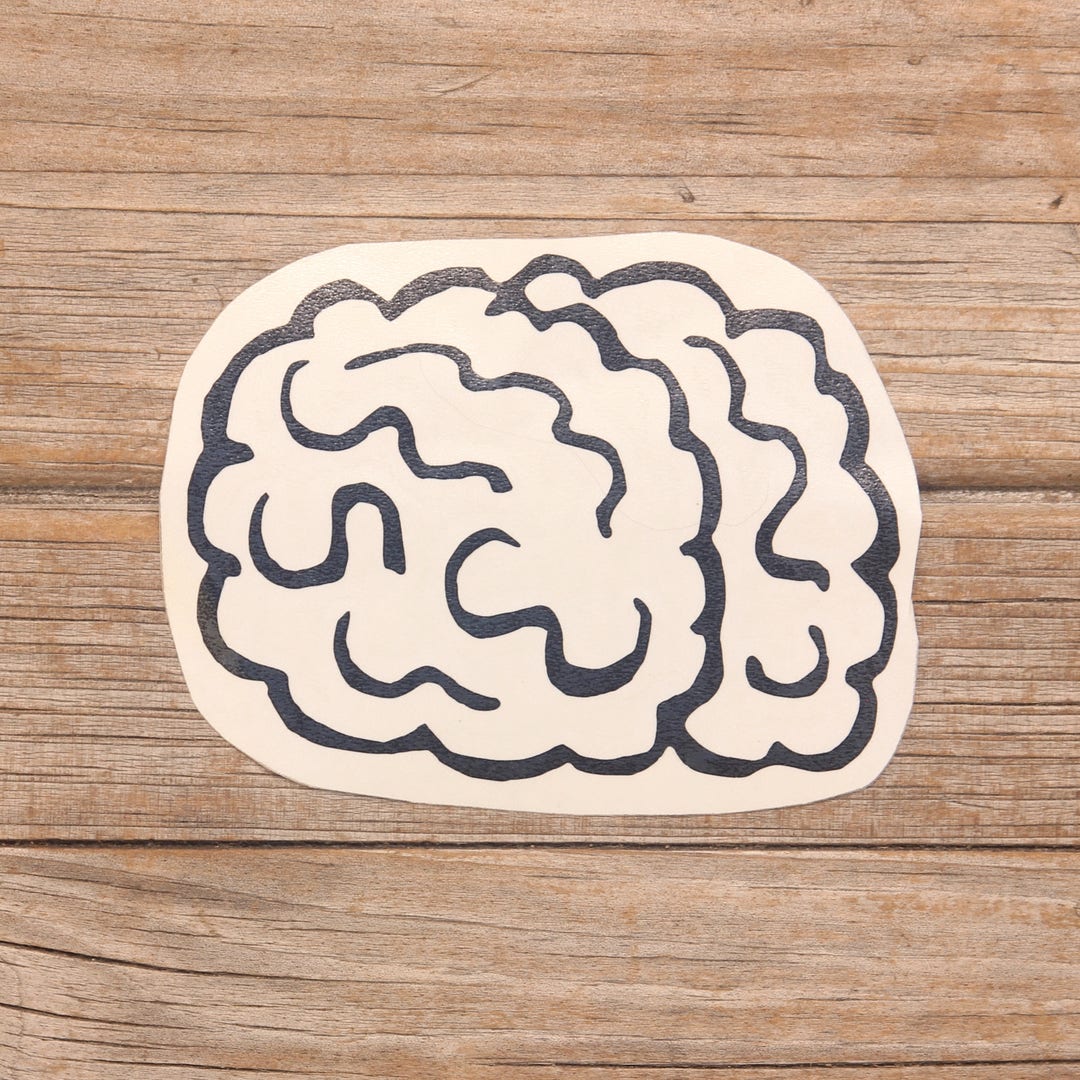 Brain Vinyl Stickercar Stickers, Car Decals, Laptop Stickers, Laptop ...