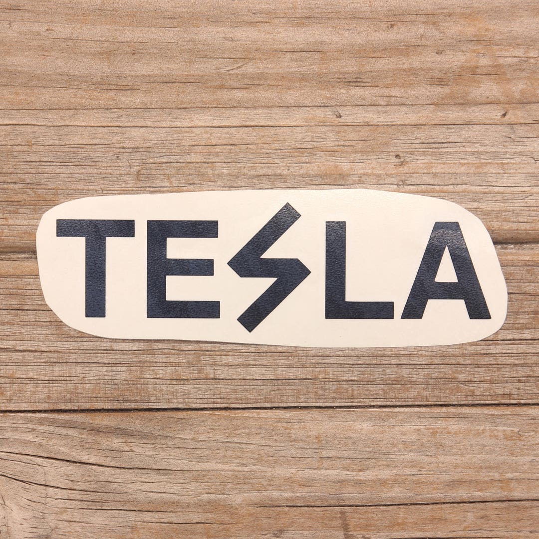Tesla Vinyl Sticker, Car Stickers, Car Decals, Laptop Stickers, Laptop ...