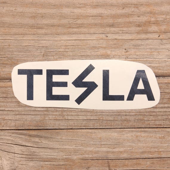 Tesla Vinyl Sticker Car stickers Car Decals Laptop | Etsy