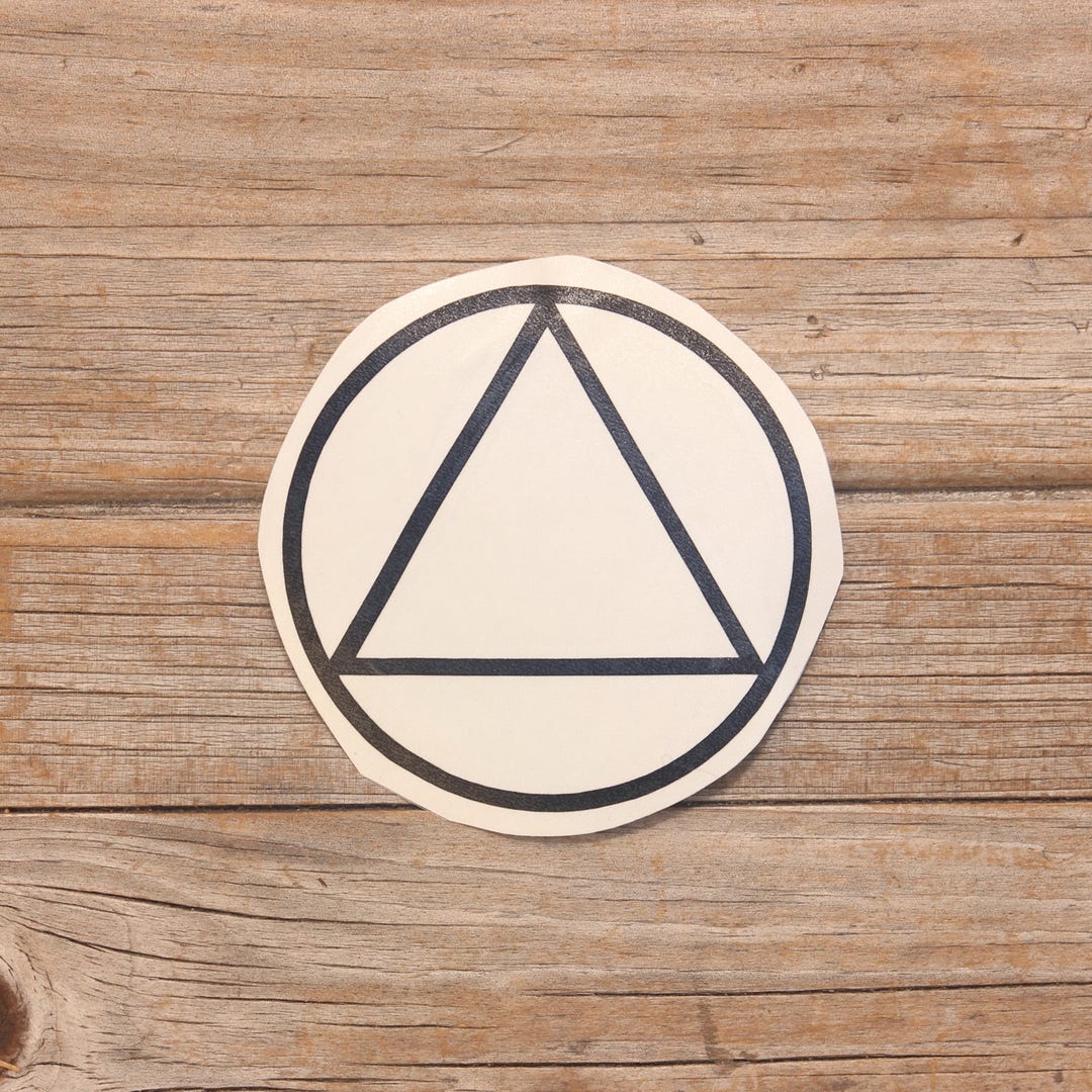 Triangle and Circle Vinyl Sticker, Car Stickers, Car Decals, Laptop ...