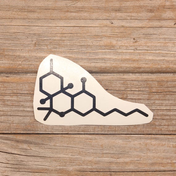THC Chemical Structure Vinyl Sticker Car stickers Car | Etsy