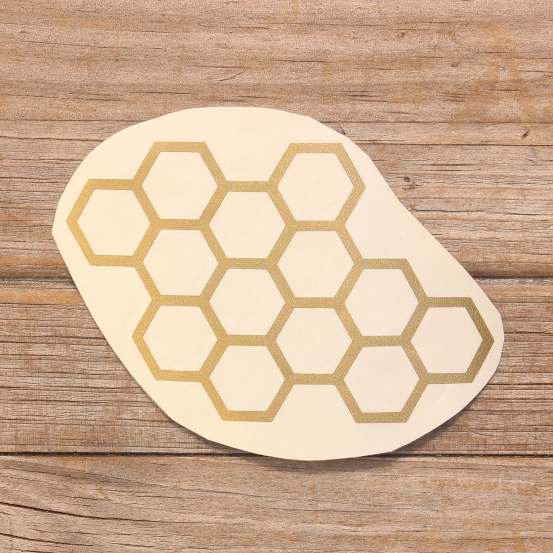 Honeycomb Vinyl Decal: Car, Laptop, iPad Sticker (4x2.5 Inches) - Etsy
