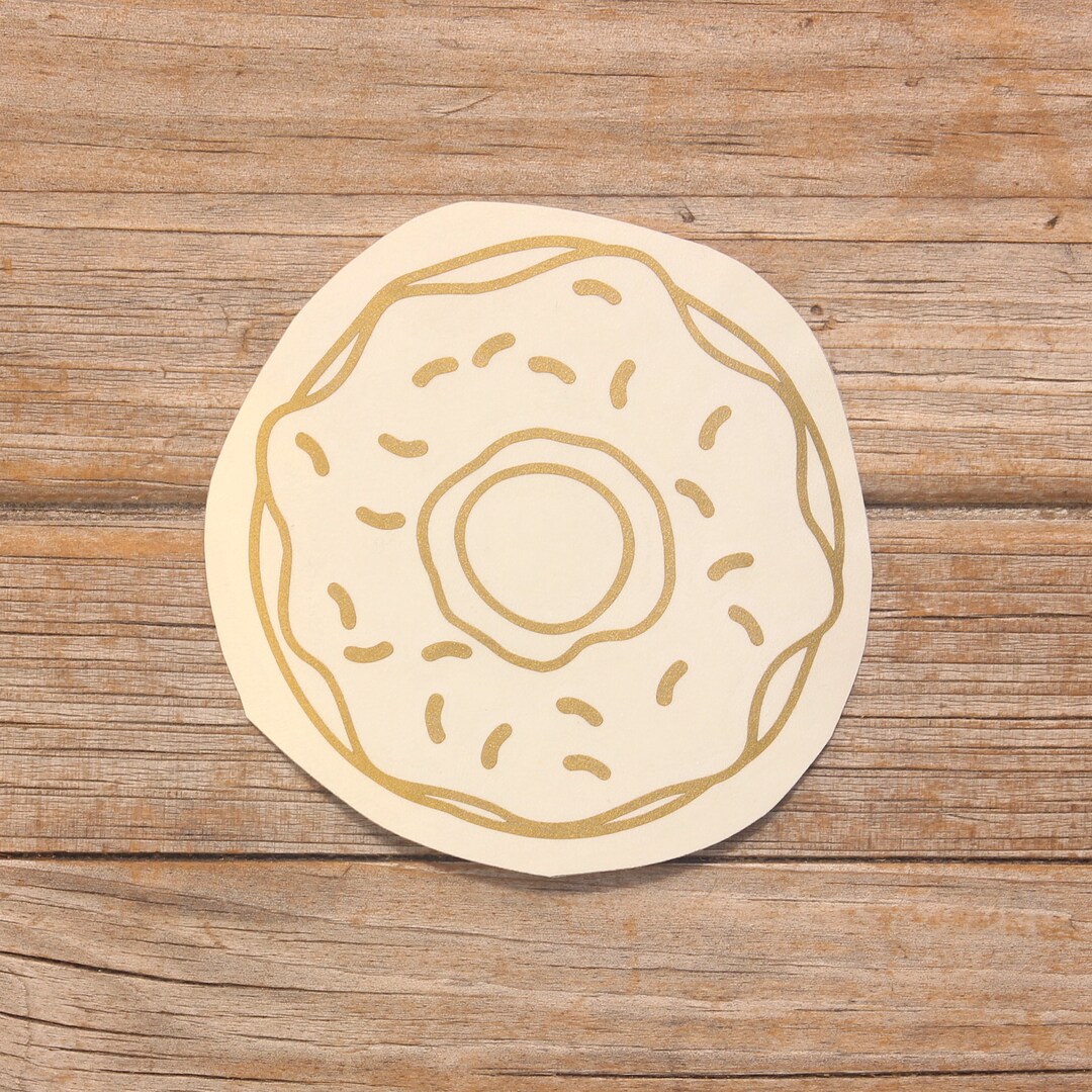 Donut Vinyl Sticker, Car Stickers, Car Decals, Laptop Stickers, Laptop ...