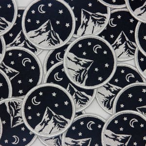 Mountain Circle Patch, Backpack Patch, Jacket Patch, Mountain Patch ...