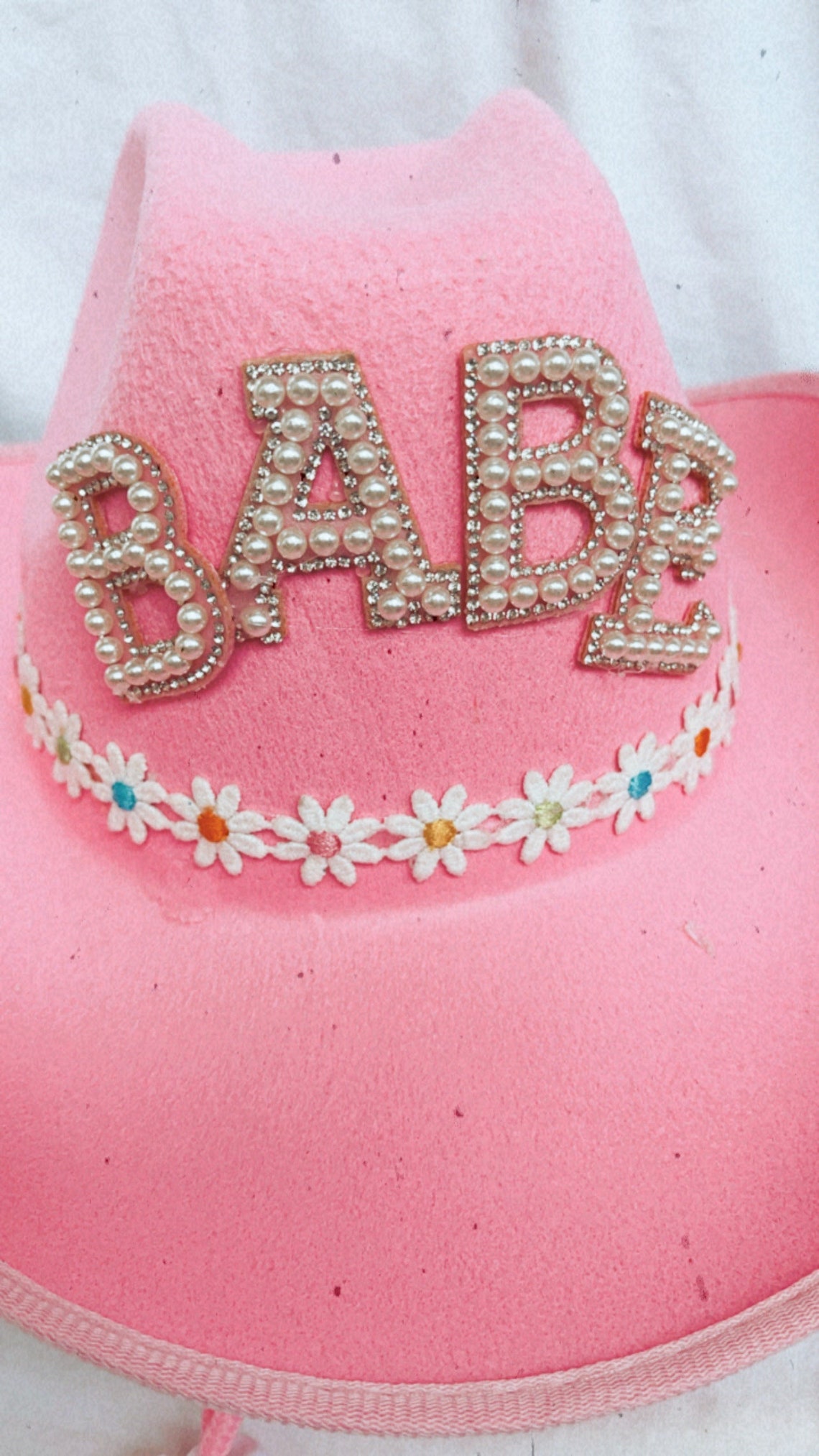 Pink Daisy Bridal Party Cowboy Hat - Etsy