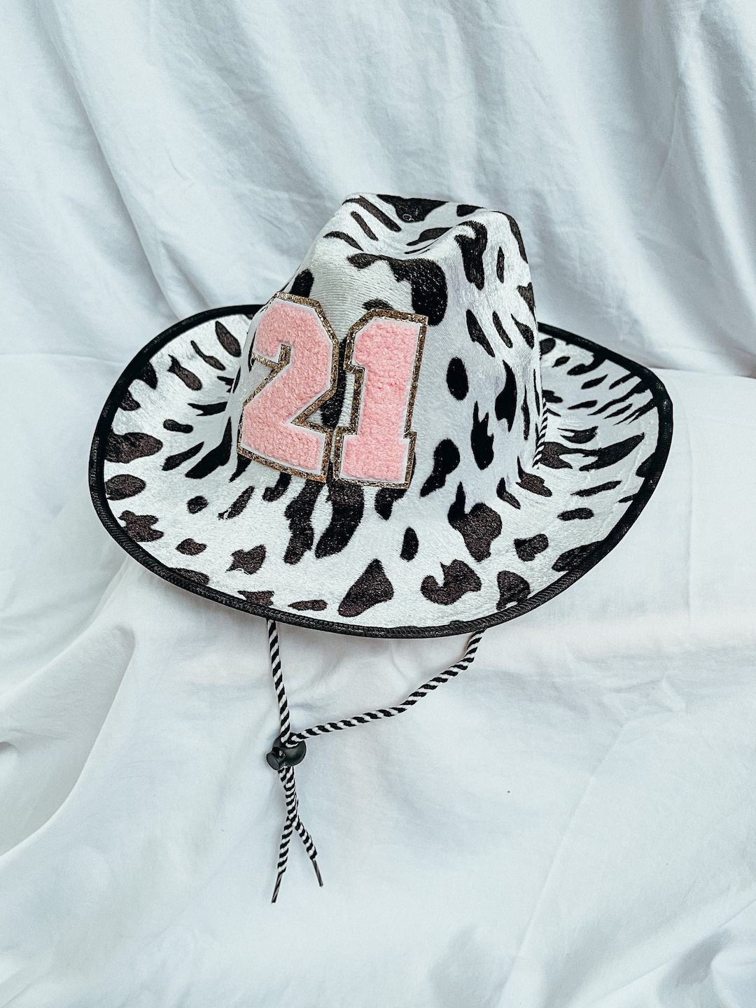 21st Birthday Cow Print Cowboy Hat - Etsy