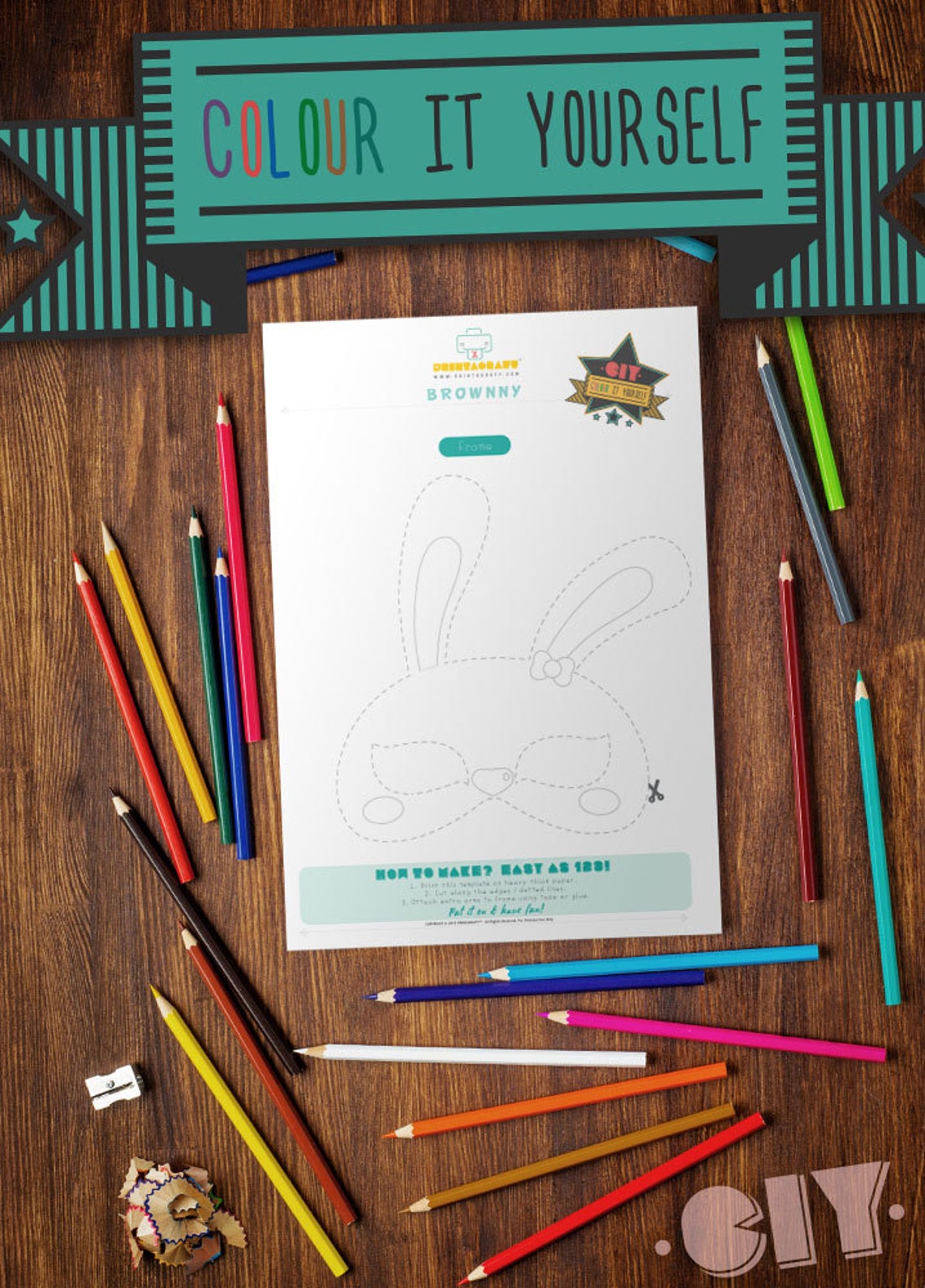 Pinny - Printable DIY Easter Party Glasses Mask Template - Etsy