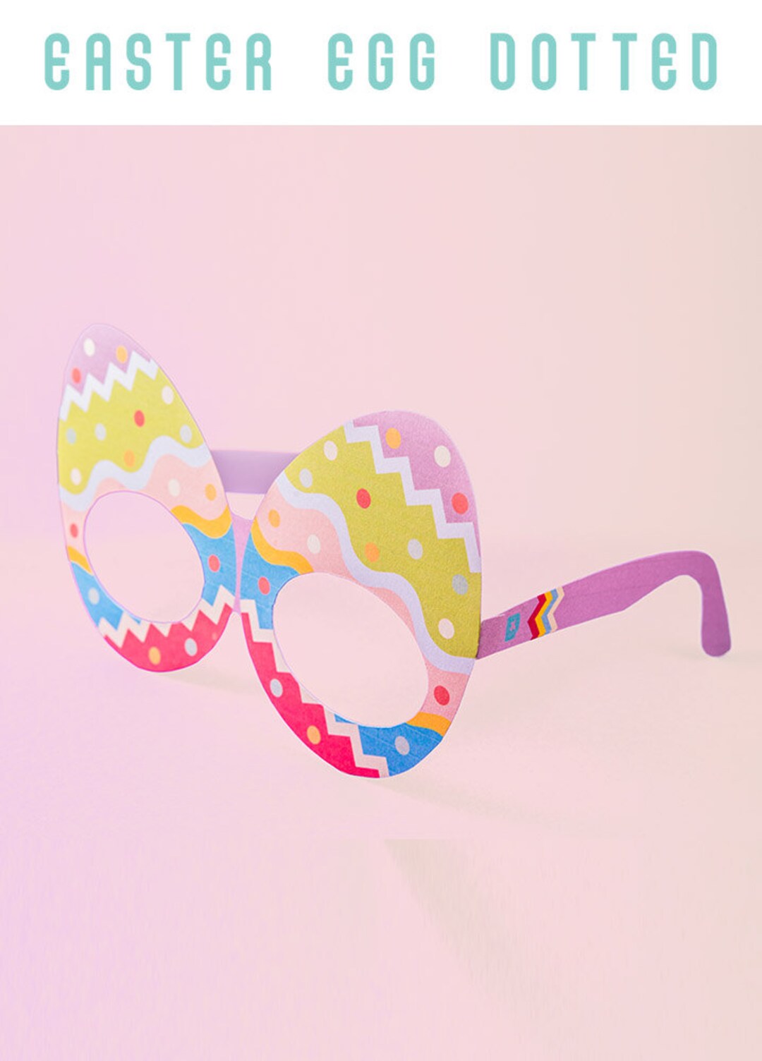 Easteregg Dotted - Printable DIY Easter Party Glasses Mask Template - Etsy