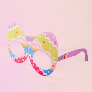 Easteregg Dotted - Printable DIY Easter Party Glasses Mask Template - Etsy