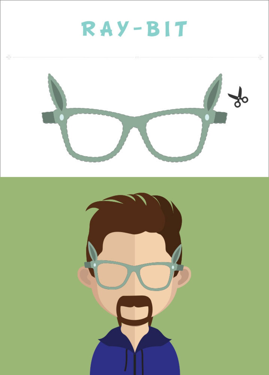 Ray-bit Printable DIY Easter Rabbit Bunny Party Glasses Mask - Etsy