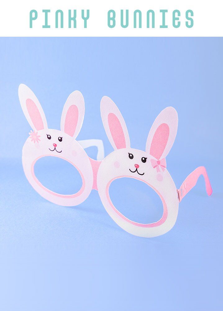 Pinky Bunnies - Printable DIY Easter Party Glasses Mask Template - Etsy