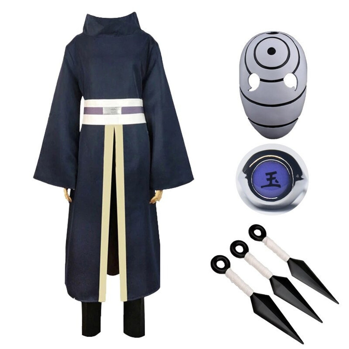 Anime Uchiha Obito Costume Obito Uchiha Cosplay Ninja - Etsy Finland