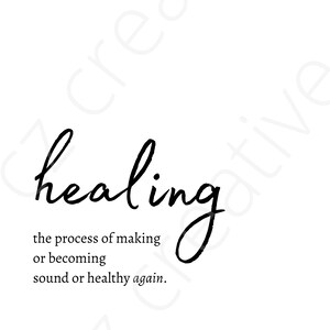 Healing Definition Printable | Minimalist Art | Printable | Wall Decor ...