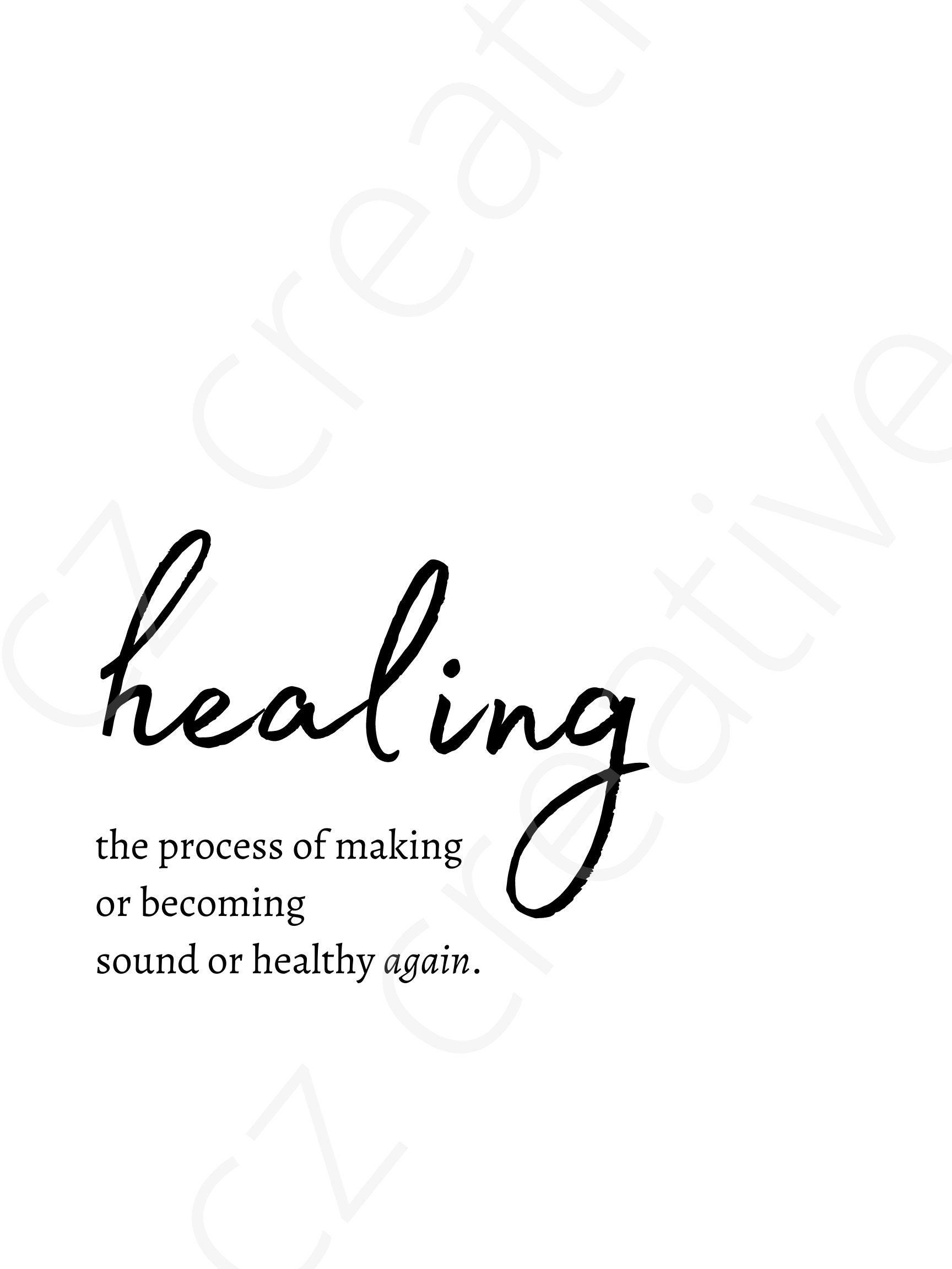 Healing Definition Printable | Minimalist Art | Printable | Wall Decor ...