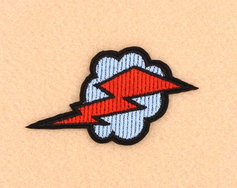 Lightning Bolt Applique Patch Silver, Electricity 2-1/8 3-pack, Iron On ...