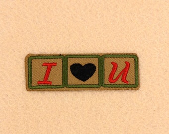 I Love You Patch - Etsy