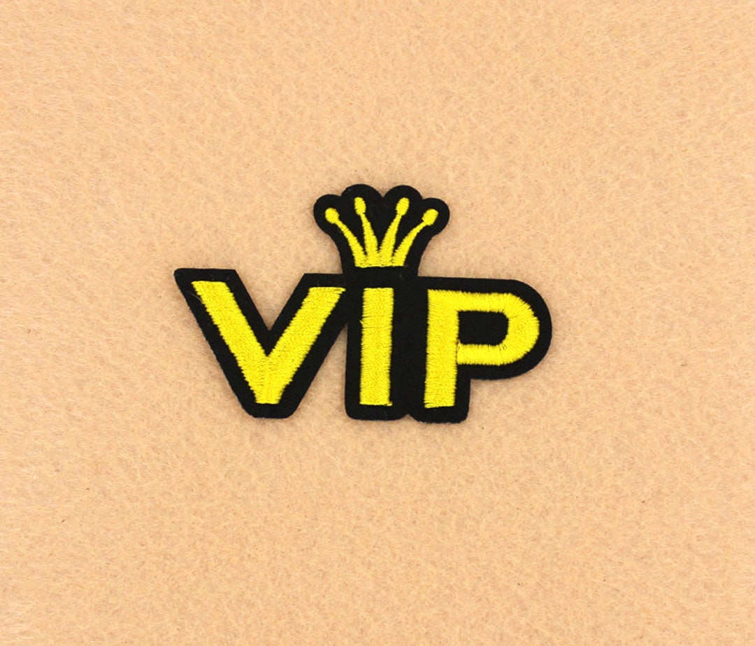 VIP Iron on Patch DIY Patch Embroidered Patch Applique Embroidery 4.3x4 ...