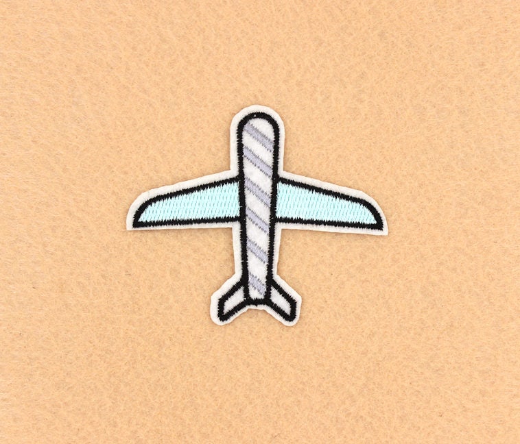 Embellishments Embroidered patch Airplane Iron on patch Applique Sewing ...