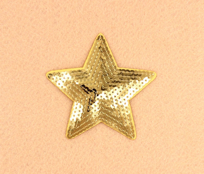 Star Patch Sequin Patch Iron on Patch DIY Patch Embroidered - Etsy