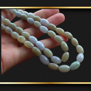 Pale Pastel Lavender and Yellow Jadeite Jade Bead Necklace - Etsy