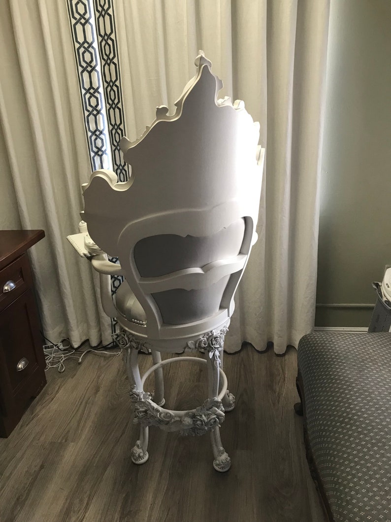 Bar Stool W Large Angel and Roses and Elegant Moldings With - Etsy