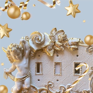Cherub and Rose 3 Metal and Resin Switch Light Metal Switch Antique ...