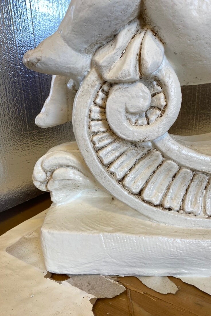 Large Cherub Roses Interior Statue Concrete Painted. Faces - Etsy