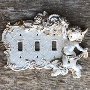 Cherub and Rose 3 Metal and Resin Switch Light Metal Switch Antique ...