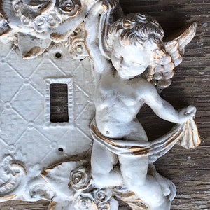 Cherub and Rose 3 Metal and Resin Switch Light Metal Switch Antique ...