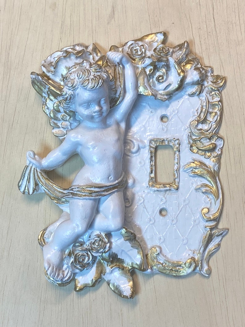 Cherub Roses Metal Light for 1 Switch or Rocker Plate Cover, and Canada ...