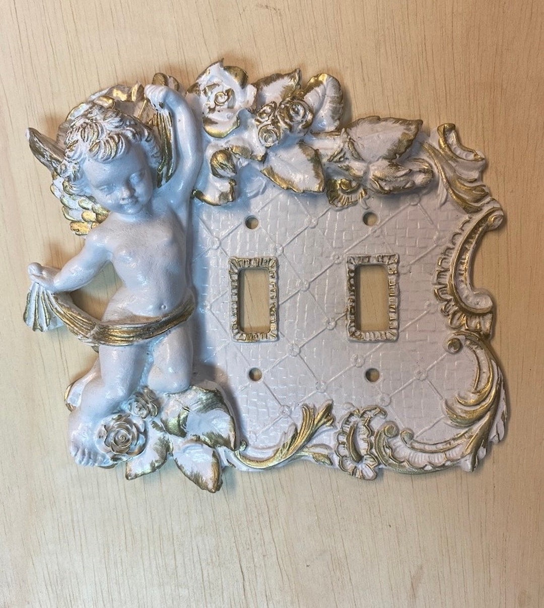 Cherub Roses Metal Light for 2 Switch Plate - Etsy