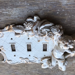 Cherub and Rose 3 Metal and Resin Switch Light Metal Switch Antique ...