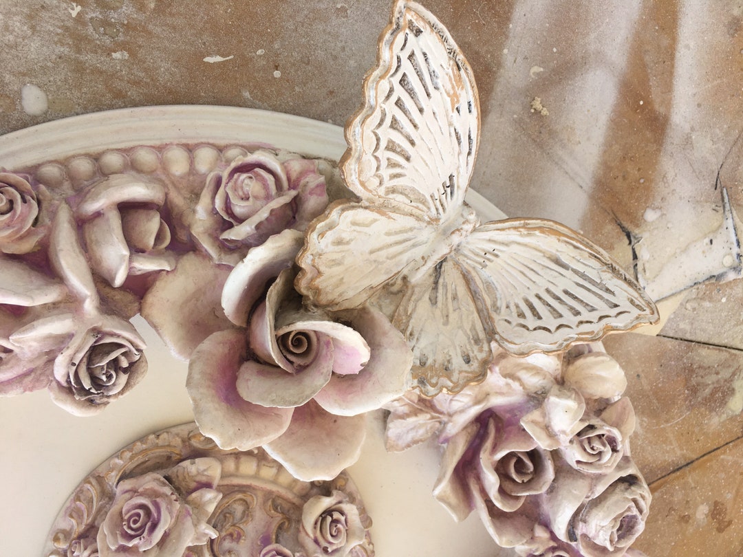 Ceiling Medallion 24inch Butterflies Rose Chandelier Fan - Etsy
