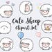 Vector Clipart - Kawaii Lambs and Sheep - Cute Lambs Clipart Set - High ...