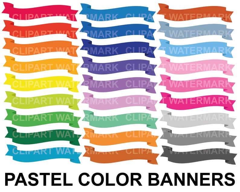 Banners Clipart Set Banners Clipart Set Labels Frames - Etsy