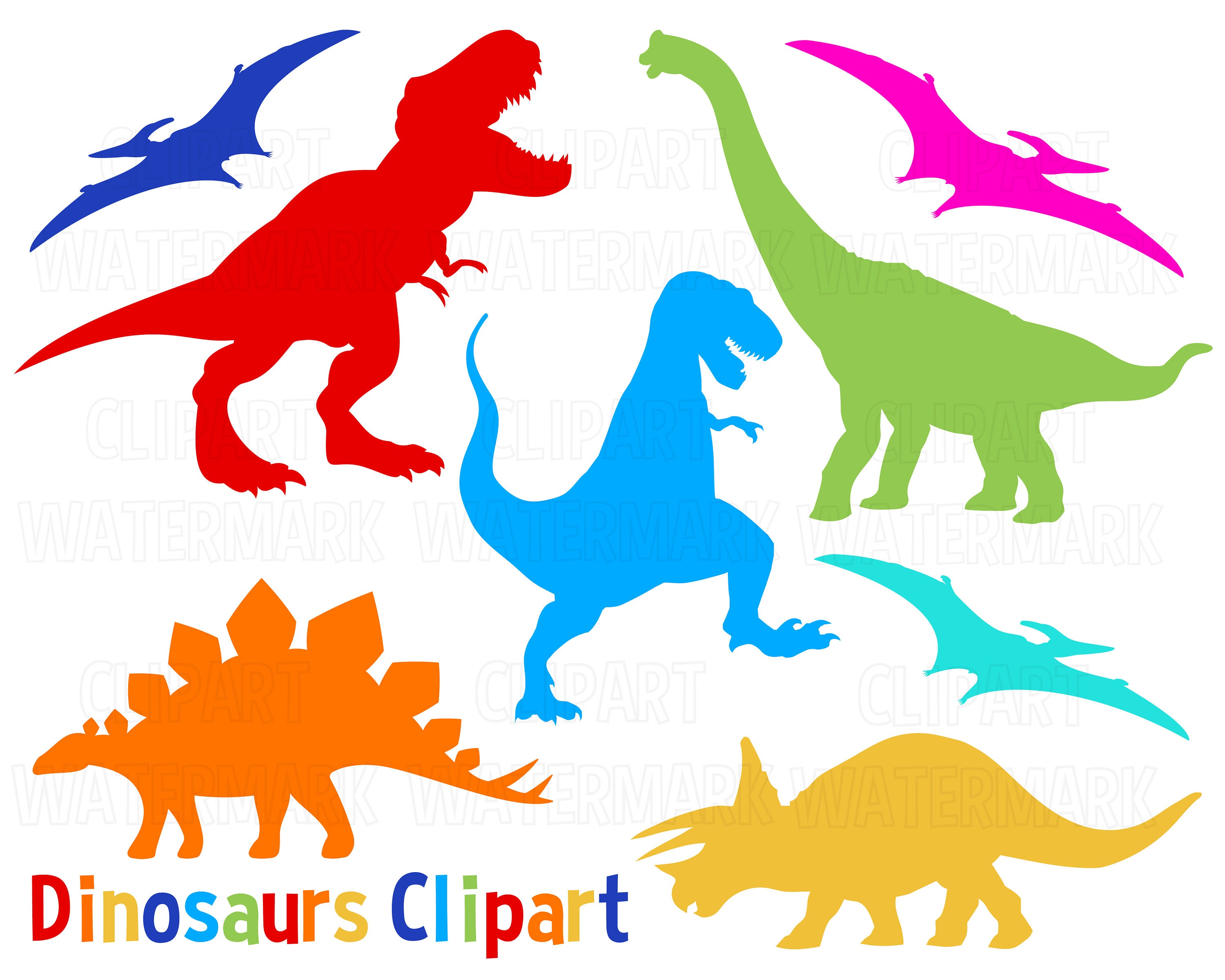 Dinosaurier Silhouette Clipart, Dinosaurier Stickerei Clipart, T-Rex ...