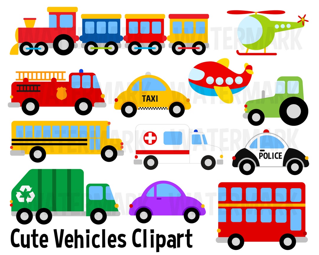 Transportation Clipart, Community Vehicles, Cars Clip Art, Truck, Van ...