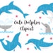 Ocean Life Clipart, Dolphin Clip Art, Dolphin Clipart, Whale Clipart ...