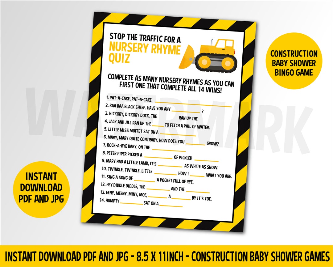 Construction Baby Shower Games, Under Construction Baby Shower, Nursery ...