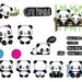 Kawaii Vector Clipart Kawaii Panda Bear Clipart Scrap Book Clipart ...