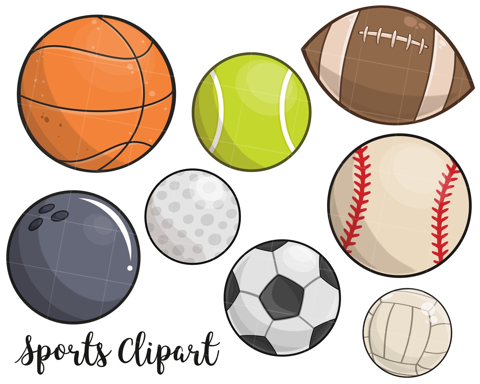 Sports Clipart, Baseball Clipart, Football, Baseball, Basketball ...