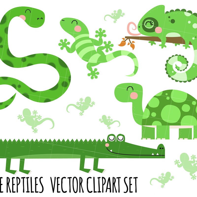 Lizard Reptile Clipart - Etsy