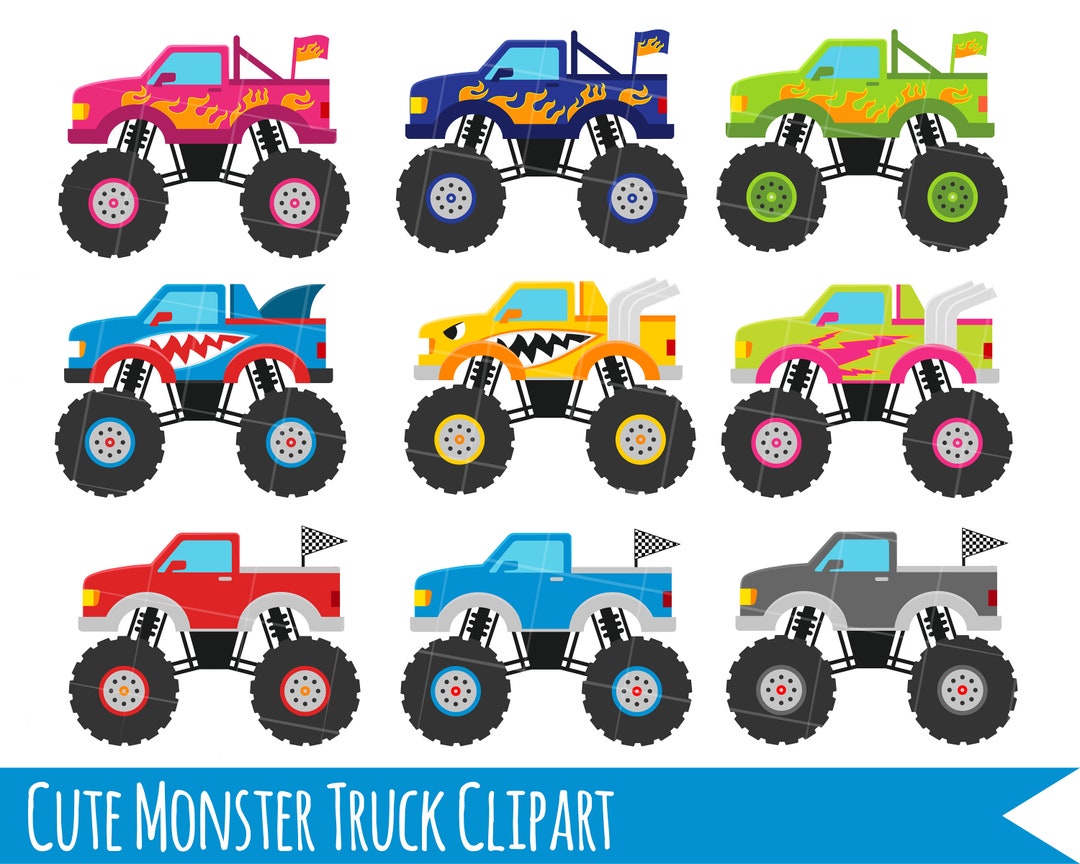 Monster Truck Clipart, Monster Trucks, Trucks Clipart, Cute Trucks ...