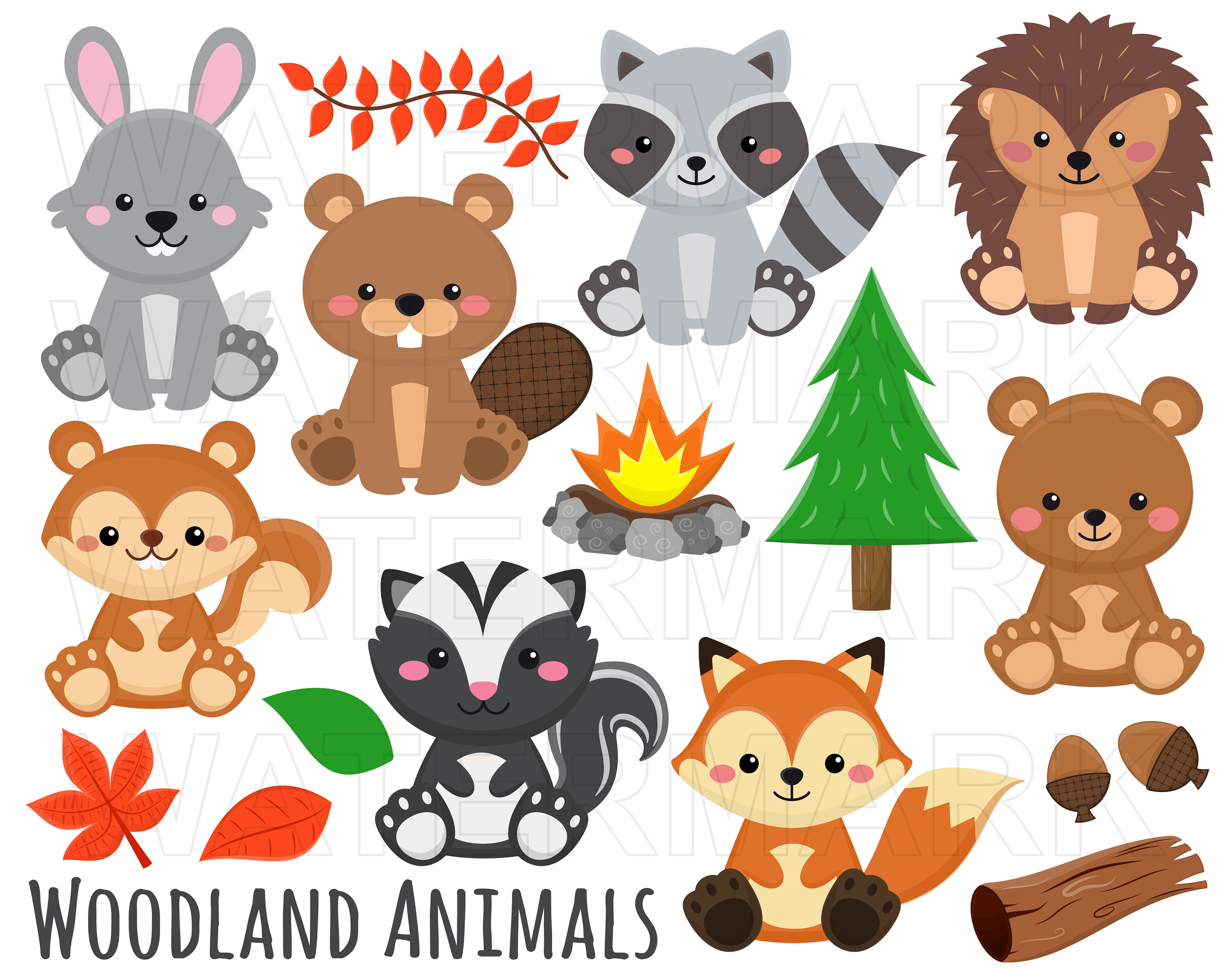 Woodland Animals Clip Art