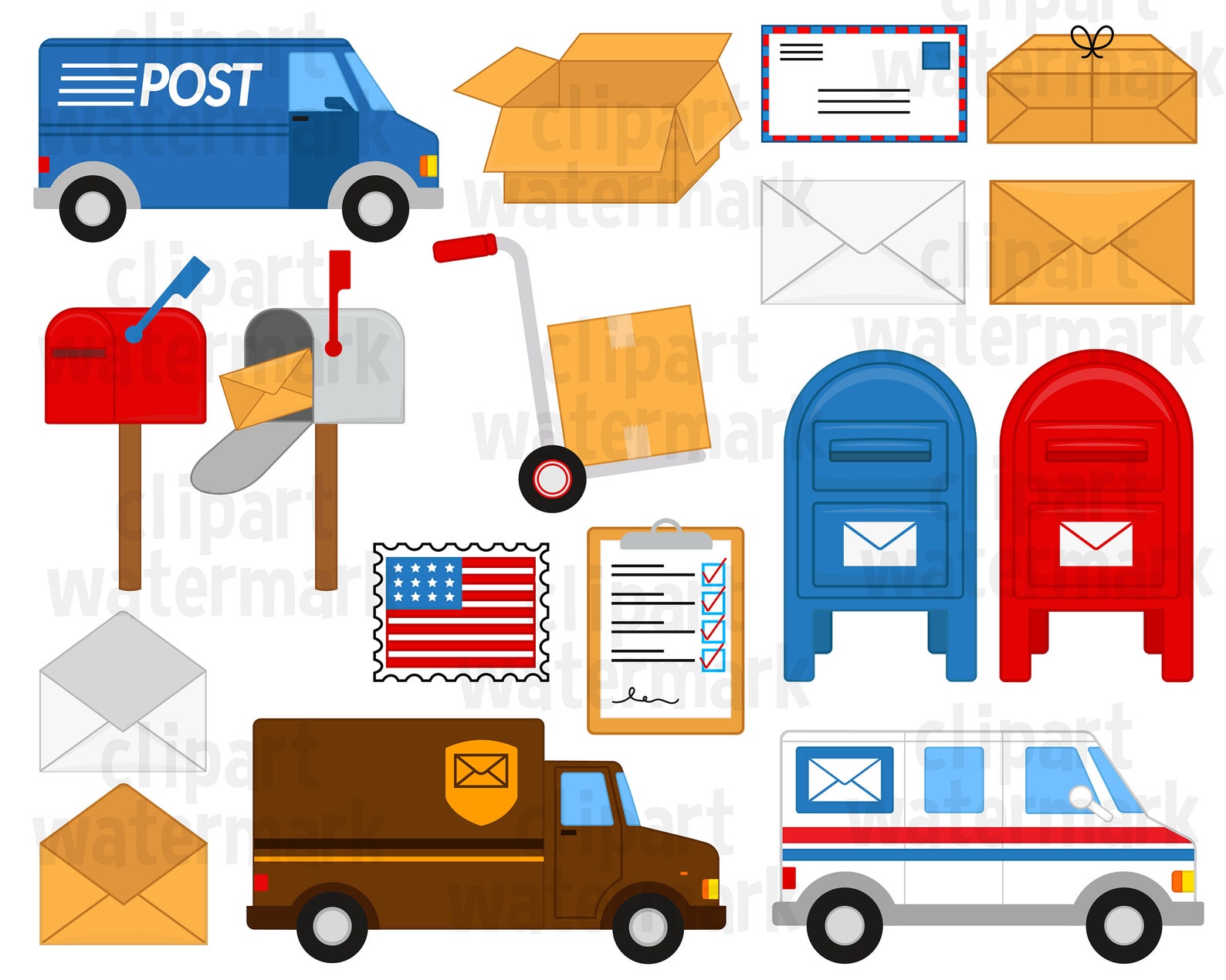 Post Clipart, Post SVG and PNG, Postal Clipart, Postman Clipart, Postal ...