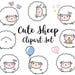 Vector Clipart Kawaii Lambs and Sheep Cute Lambs Clipart | Etsy