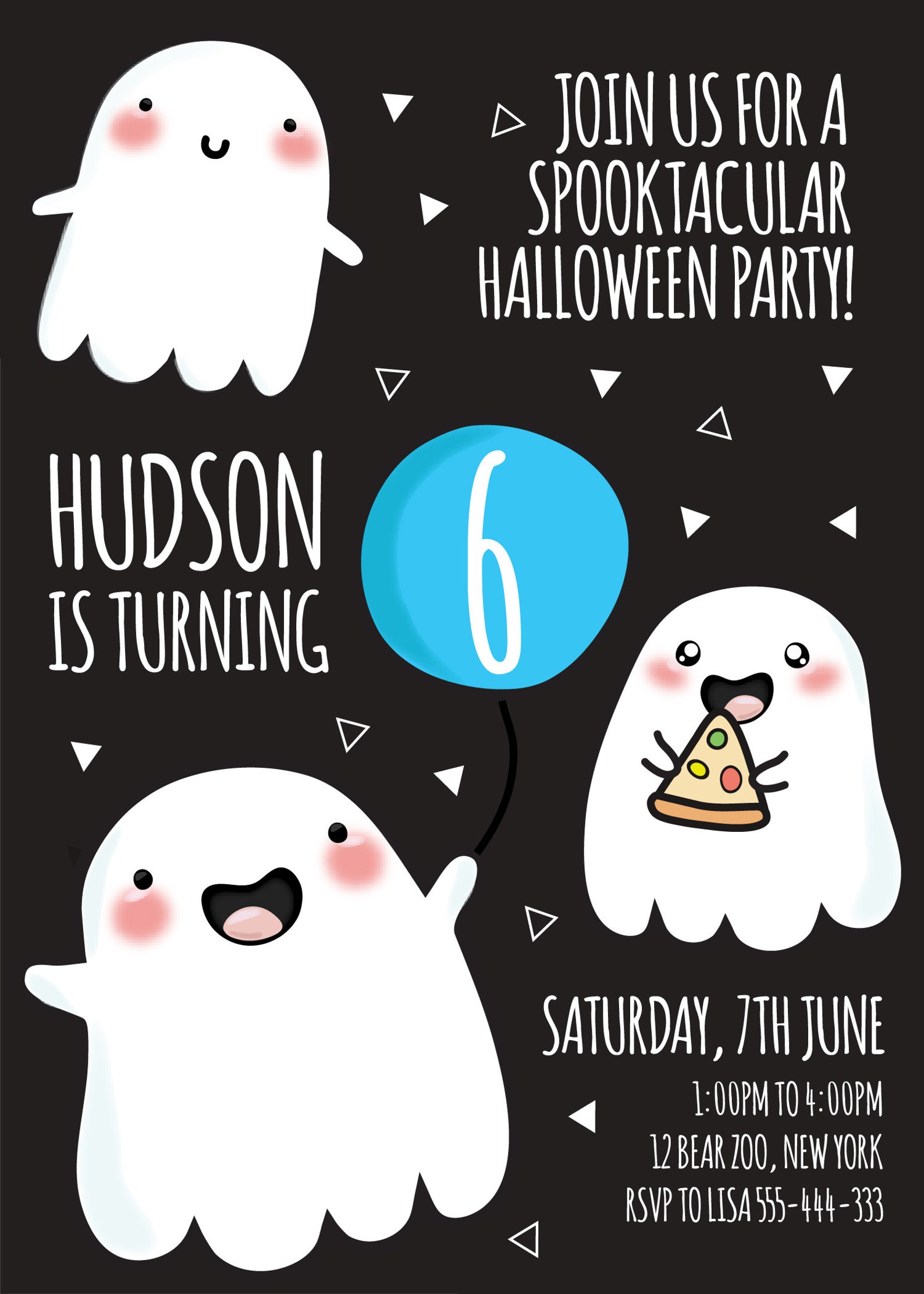 Instant Download Personalised Halloween Ghost Birthday Party | Etsy