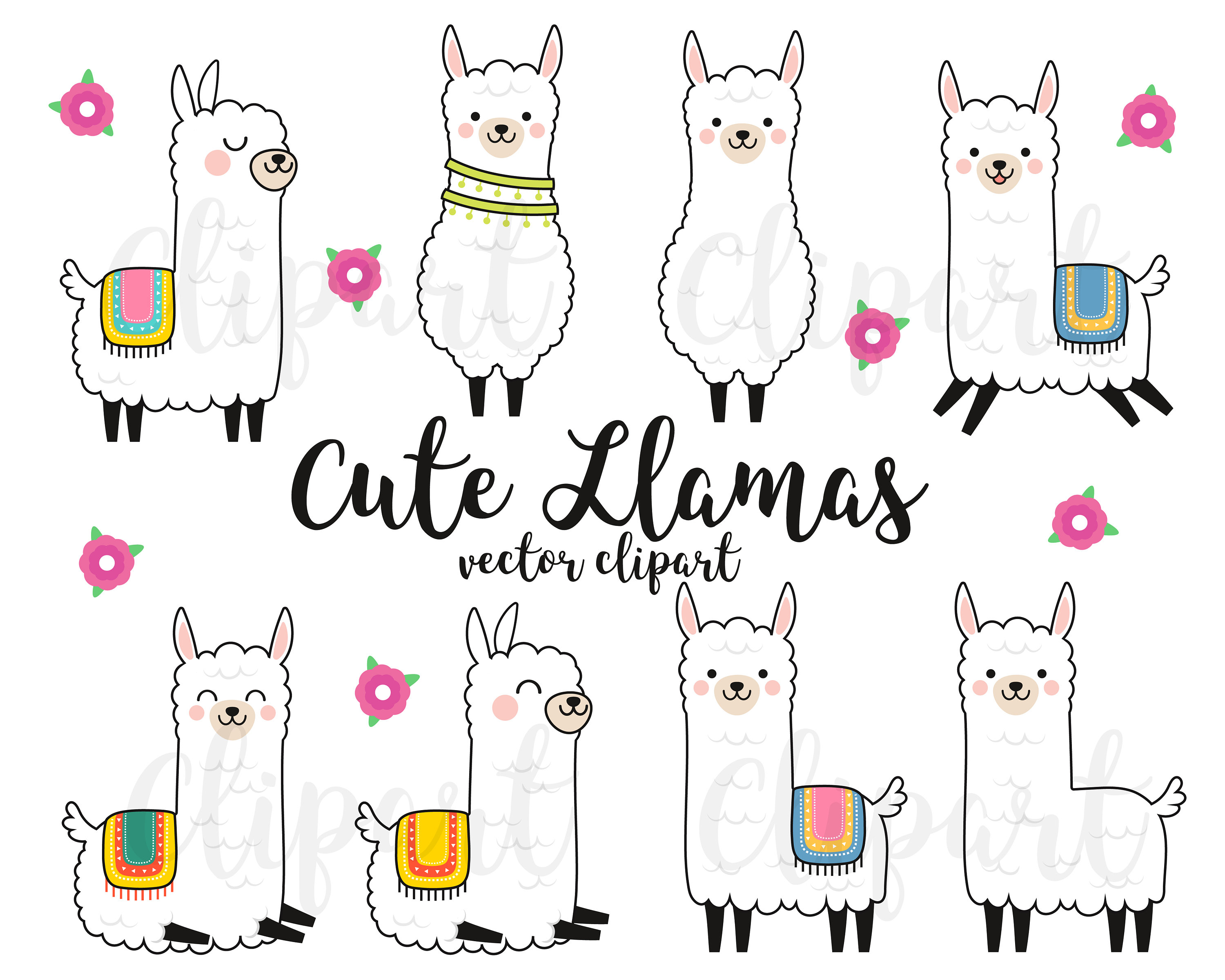 Cute Llama Clipart