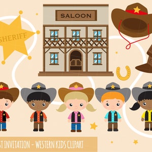 Instant Download Cute Cowboy and Wild West Png Vector Clipart Set - Etsy