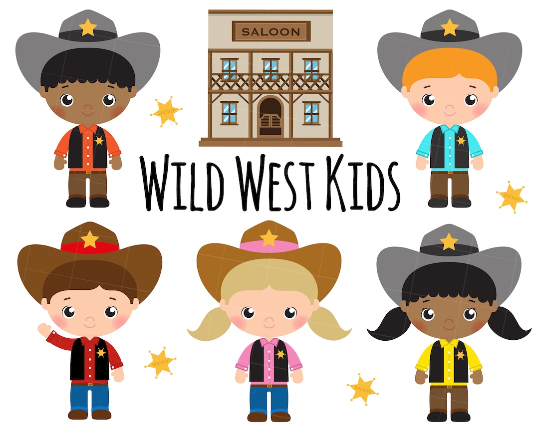 Instant Download Cute Cowboy and Wild West Png Vector Clipart Set - Etsy